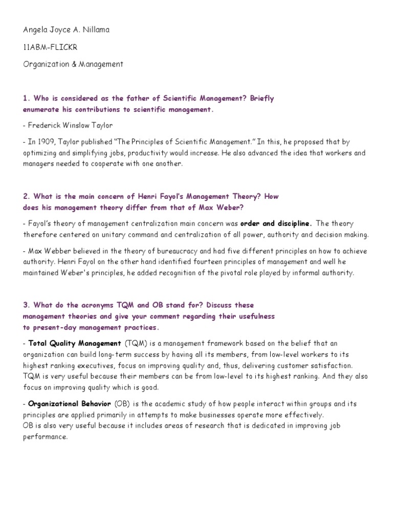 Org & Man Activity #2 | PDF | Systems Theory | Cognition