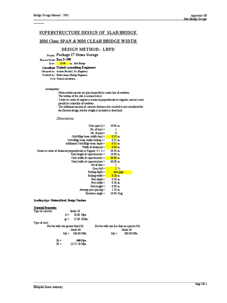01-Orma Garage Bridge Superstructure Design | PDF | Bridge | Building ...