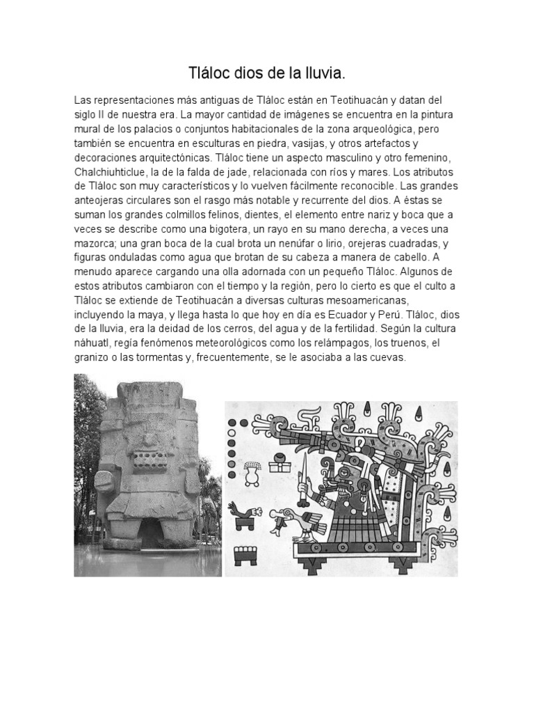 Tláloc Dios de La Lluvia | PDF
