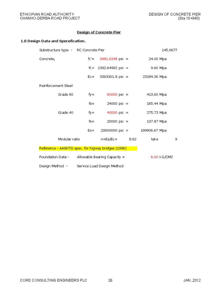 Concrete Pier Design2 | PDF | Bridge | Architectural Design