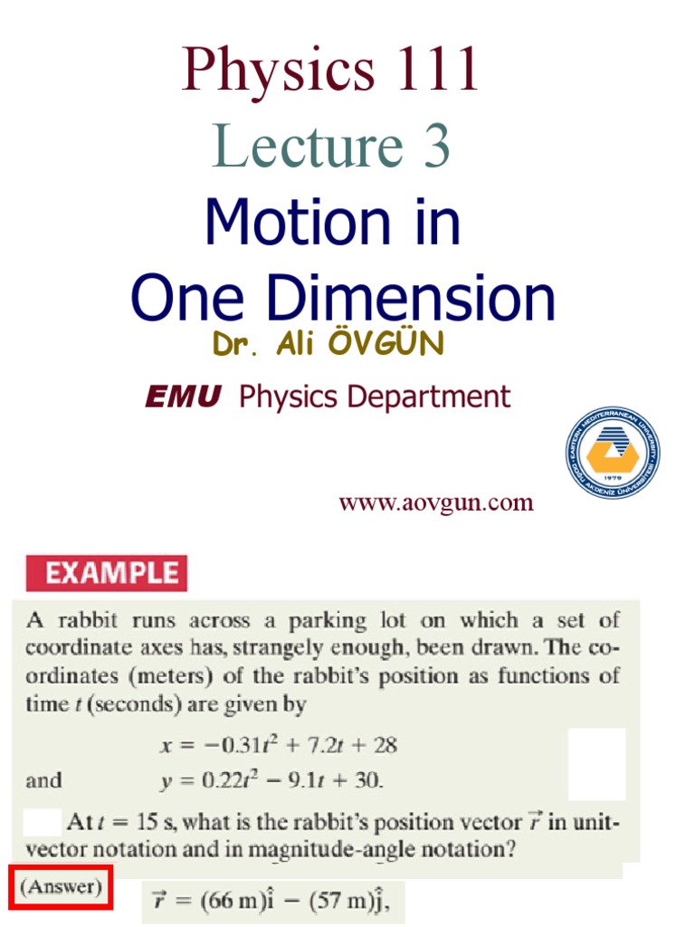 Kinematics 1D | PDF | Acceleration | Velocity