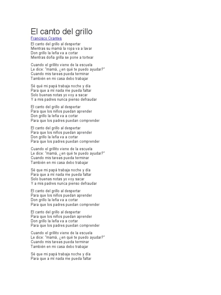 El Canto Del Grillo | PDF
