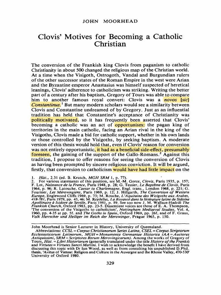 Moorhead Clovis' Motives | PDF | Copyright | Franks