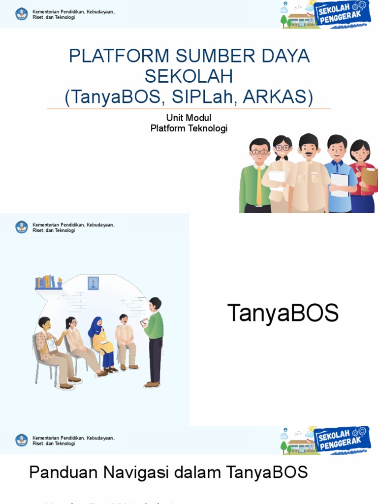 Materi Platform Sumber Daya Sekolah (TanyaBOS, SIPLah, ARKAS) | PDF