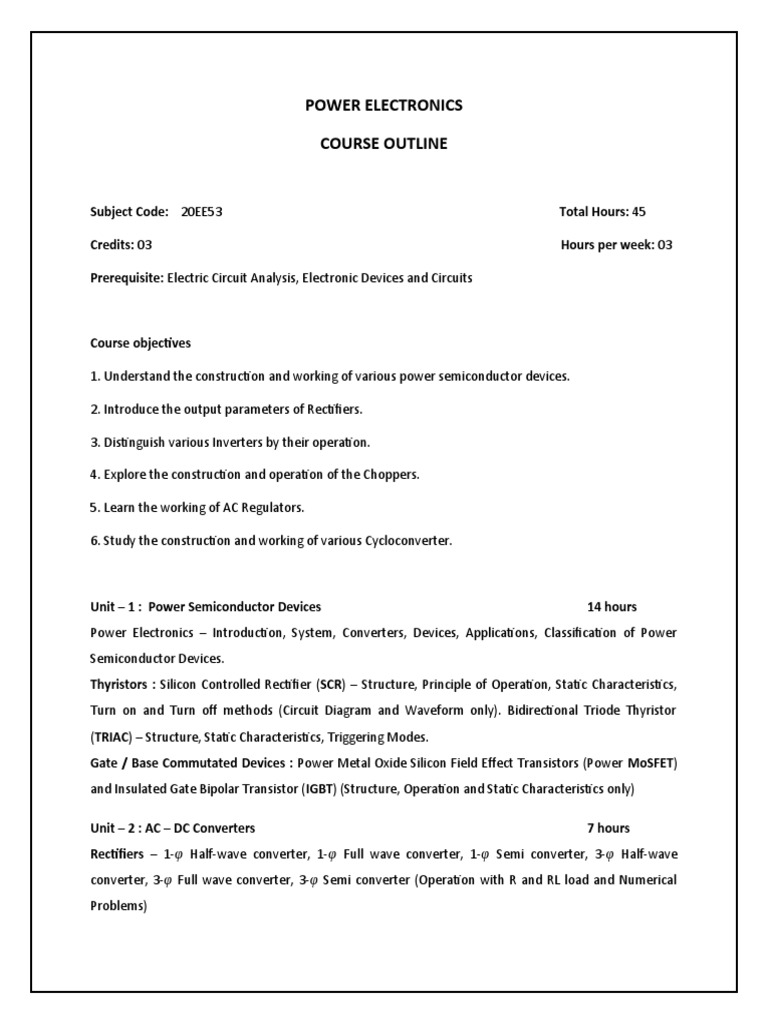 Power Electronics | PDF | Power Inverter | Rectifier
