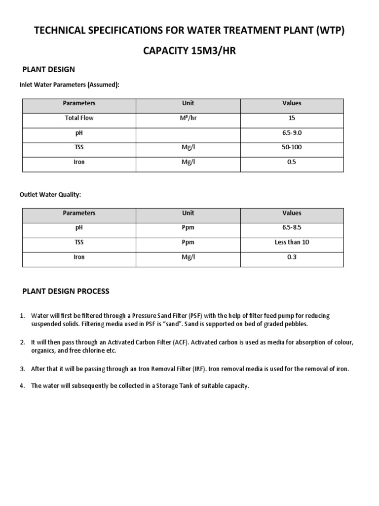 WTP Boq-Final | Download Free PDF | Pump | Water Treatment