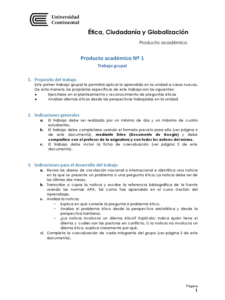 Producto academico 01 [Entregable]. VF.docx | PDF | Aristóteles