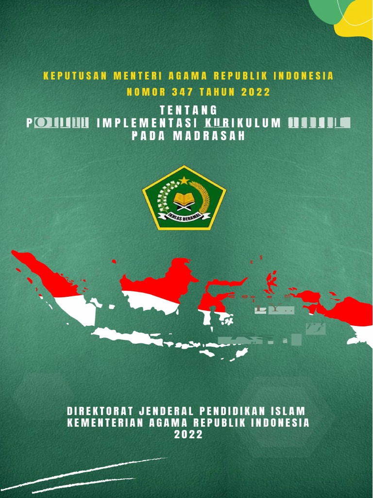 Kma No 347 Tahun 2022 TTG Pedoman Implementasi Kurikulum Merdeka Pada Madrasah | PDF