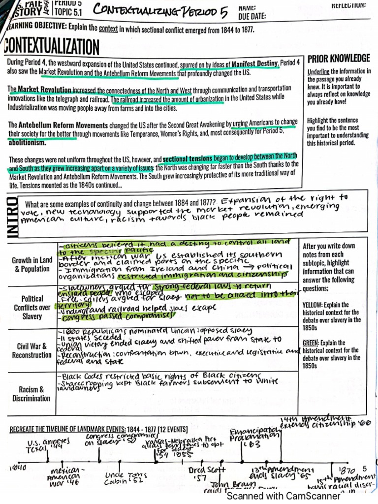 Mrs Pate APUSH Packet 5.1 | PDF