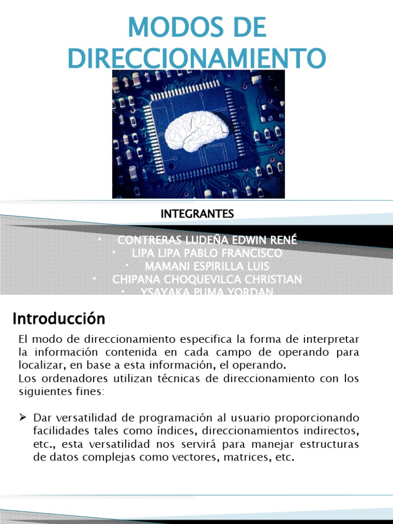 Modos de Direccionamiento | PDF | Puntero (Programación de computadora) | Poco