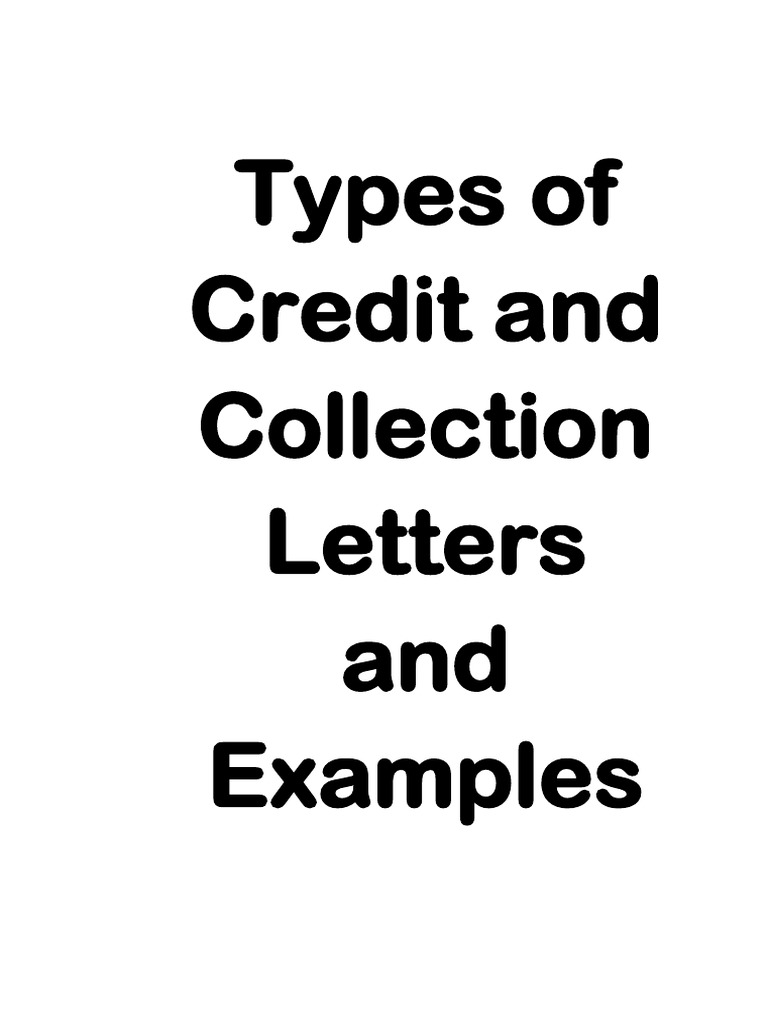 Credit & Collection Letter Types | PDF