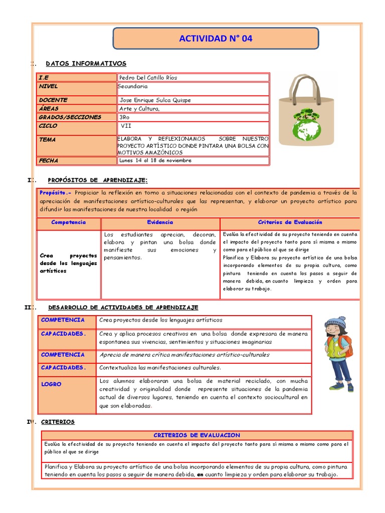 Proyecto Artístico: Bolsa Ecológica Pandemia | PDF | Pinturas | Aprendizaje