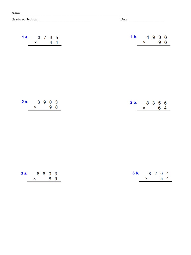 Grade 6 Worksheet PDF