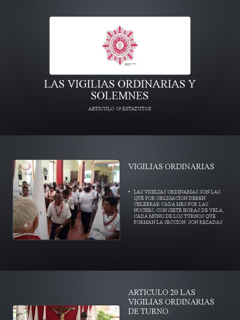 Las Vigilias Ordinarias y Solemnes | PDF | Misa (liturgia) | Adoración ...