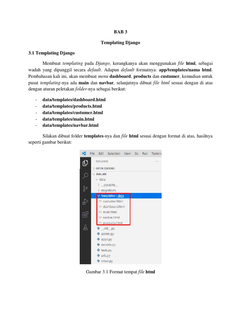 Modul 3 Templating Django | PDF