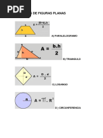 Fórmulas de Figuras Geométricas | PDF