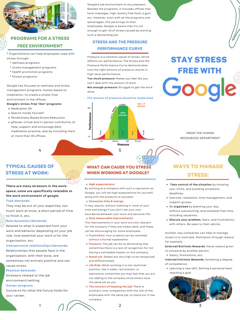 Google's Stress Management - Brochure | PDF | Motivational | Motivation