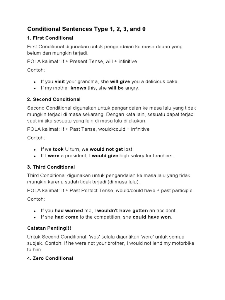 Conditional Sentences Type 1 If Clause | PDF