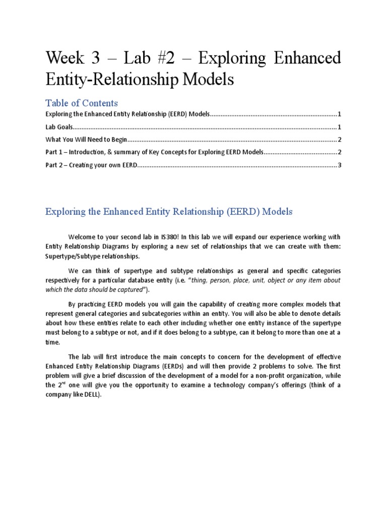 Lab 2 - EERD | PDF | Computing | Information Technology Management