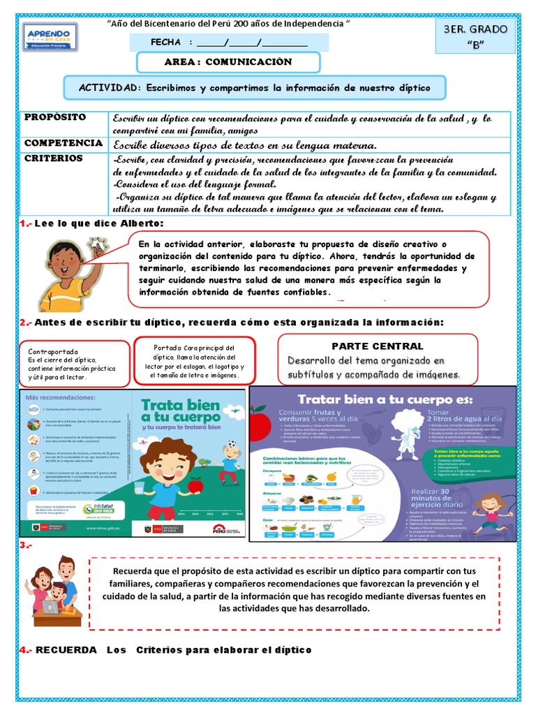 ESCRIBIMOS Y Compartimos La Información de Nuestro Díptic | PDF | Información | Cognición