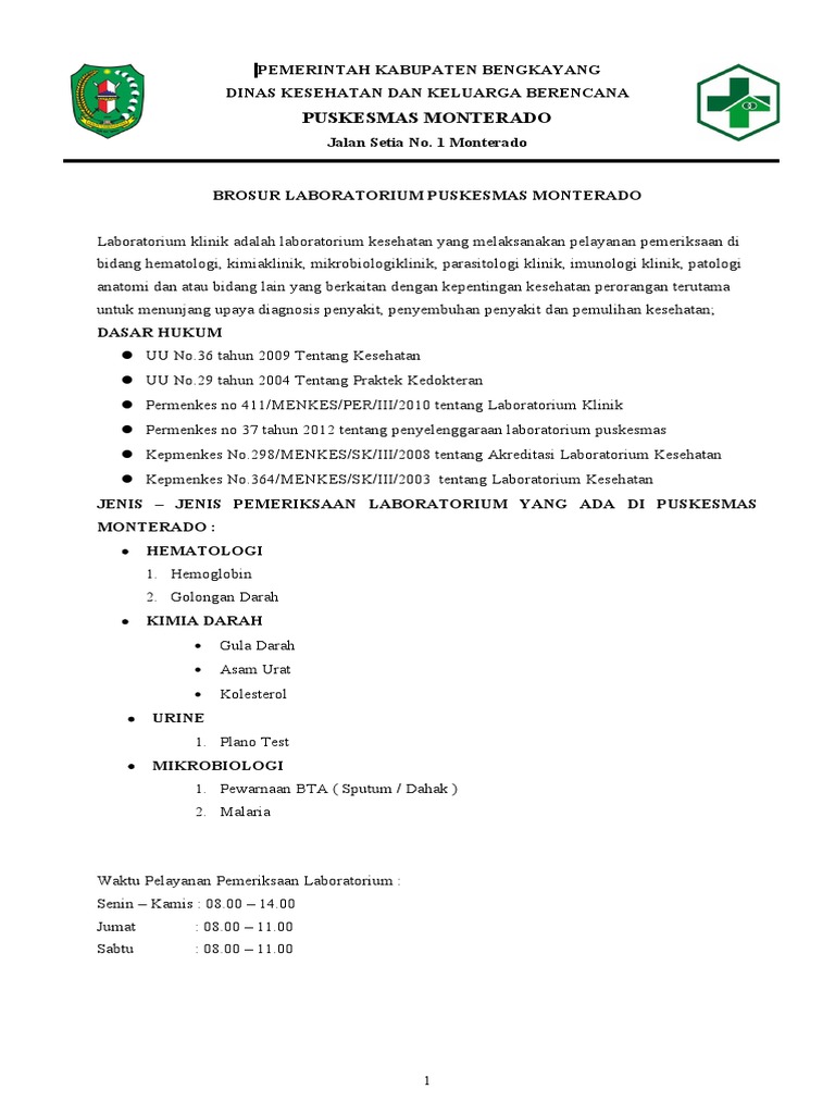Osur Pelayanan Laboratorium | PDF