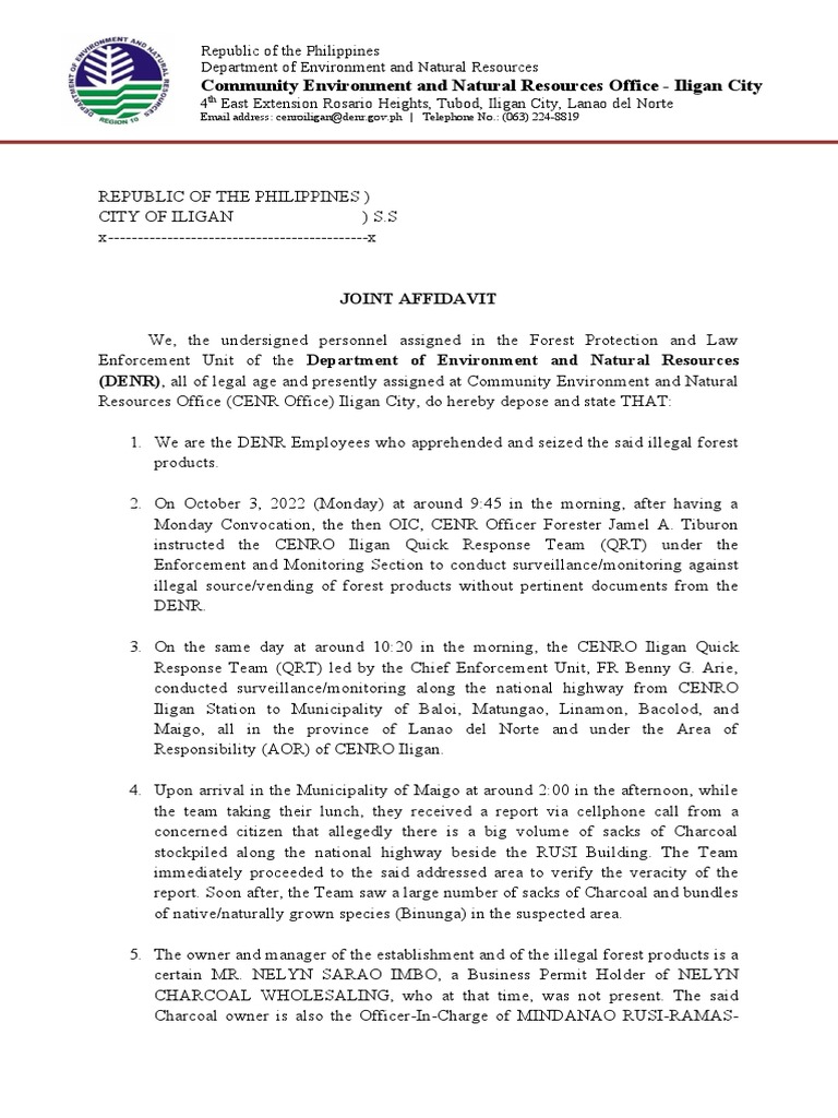 JOINT AFFIDAVIT | PDF | Affidavit | Common Law