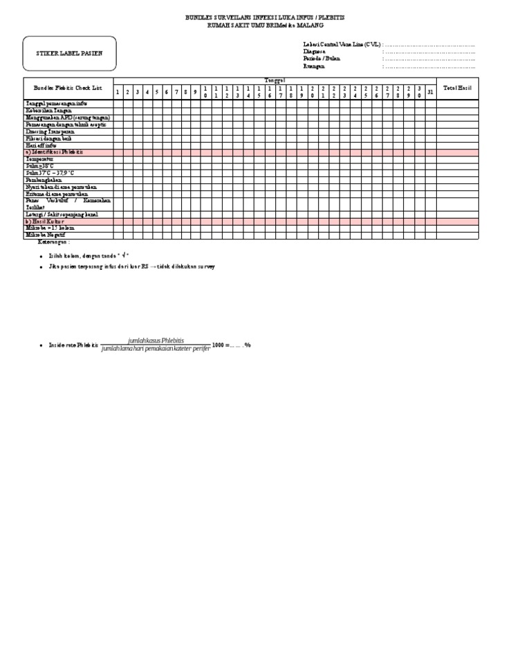 Bundles Flebitis Infus di RS Brimedika | PDF