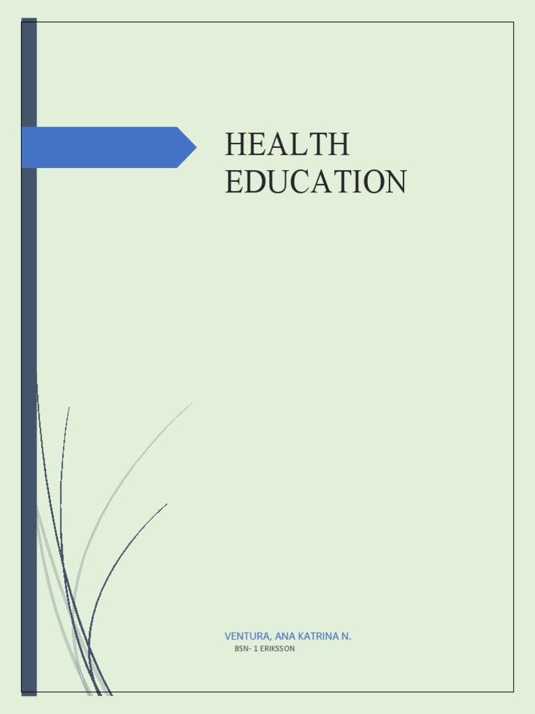 Health Educ Notes | PDF | Health Education | Self Efficacy
