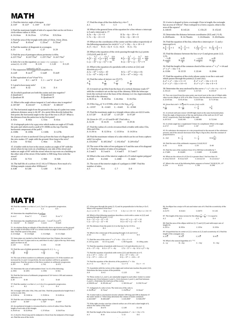 MATH-WEEK-2 | PDF | Ellipse | Geometric Objects