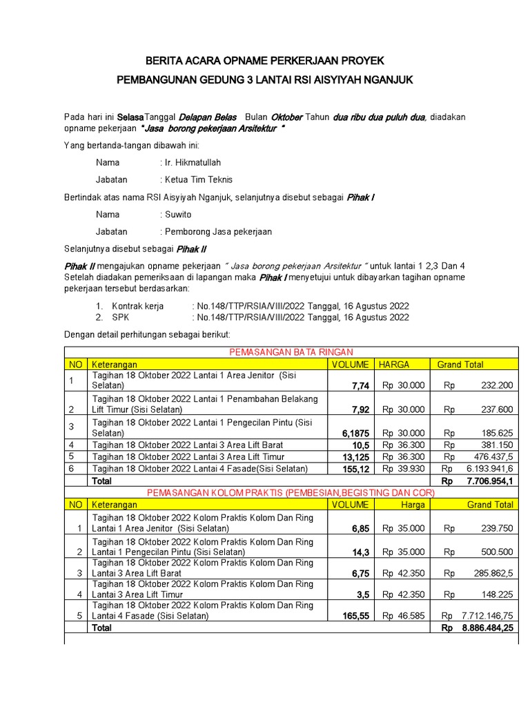 Ba Opname Perk Arsitektur 9 | PDF