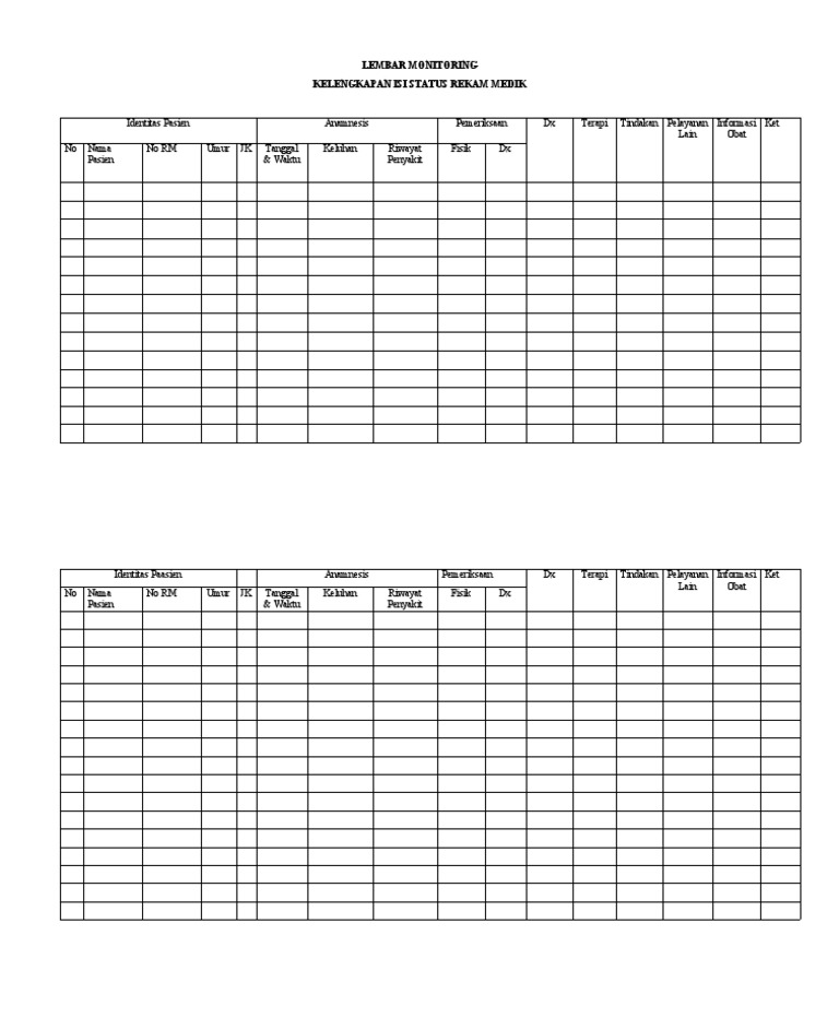 Lembar Monitoring | PDF