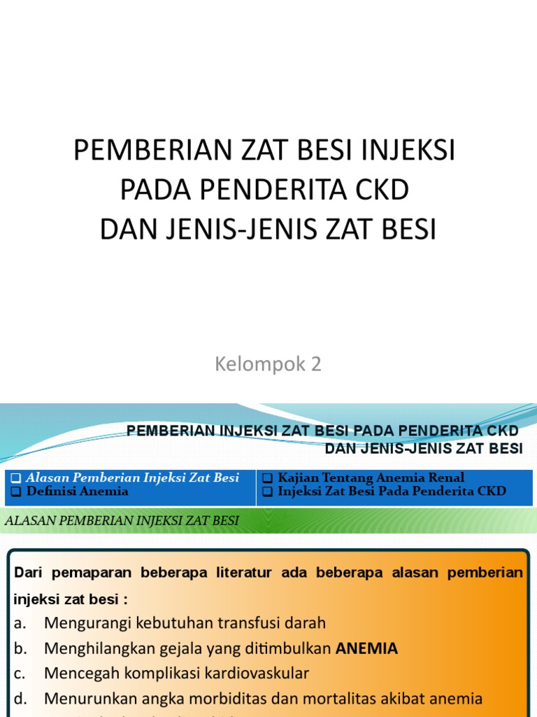 Pemberian Zat Besi Injeksi Pada CKD Dan Jenis-Jenis EDIT | PDF