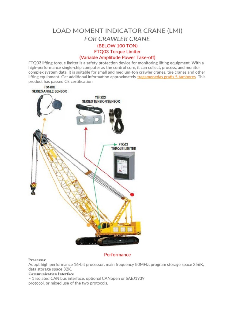 Load Moment Indicator Crane (Lmi) | PDF
