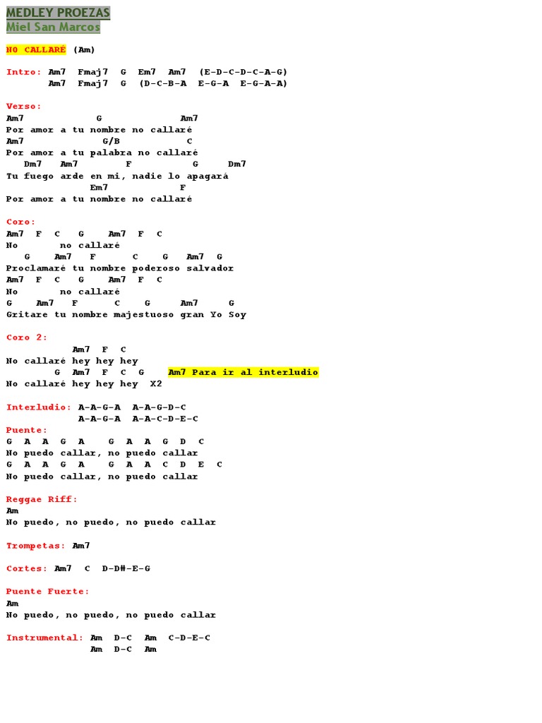MEDLEY PROEZAS Miel San Marcos | PDF