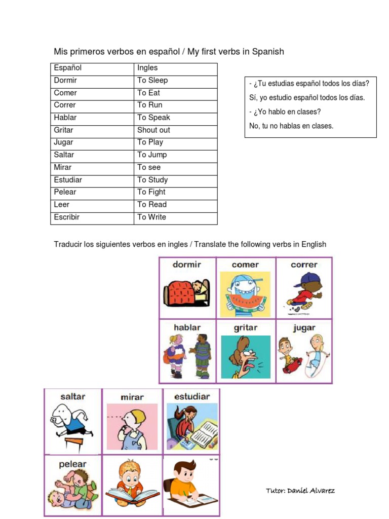 5 - Mis Primeros Verbos en Español | PDF