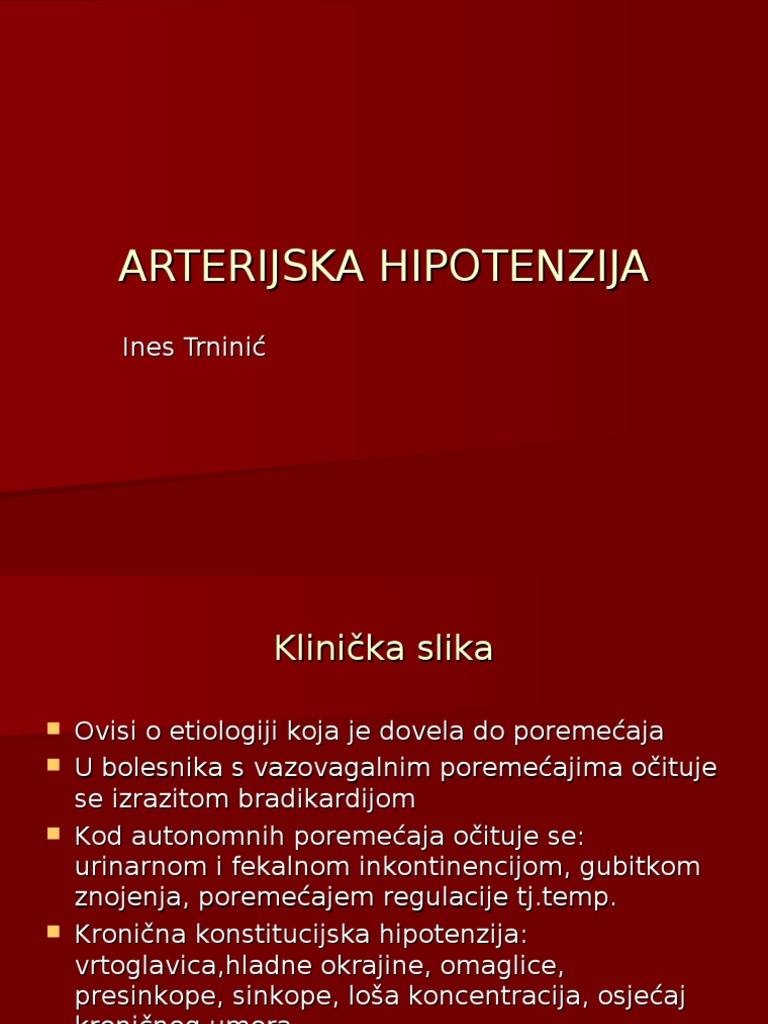 Arterijska Hipotenzija | PDF
