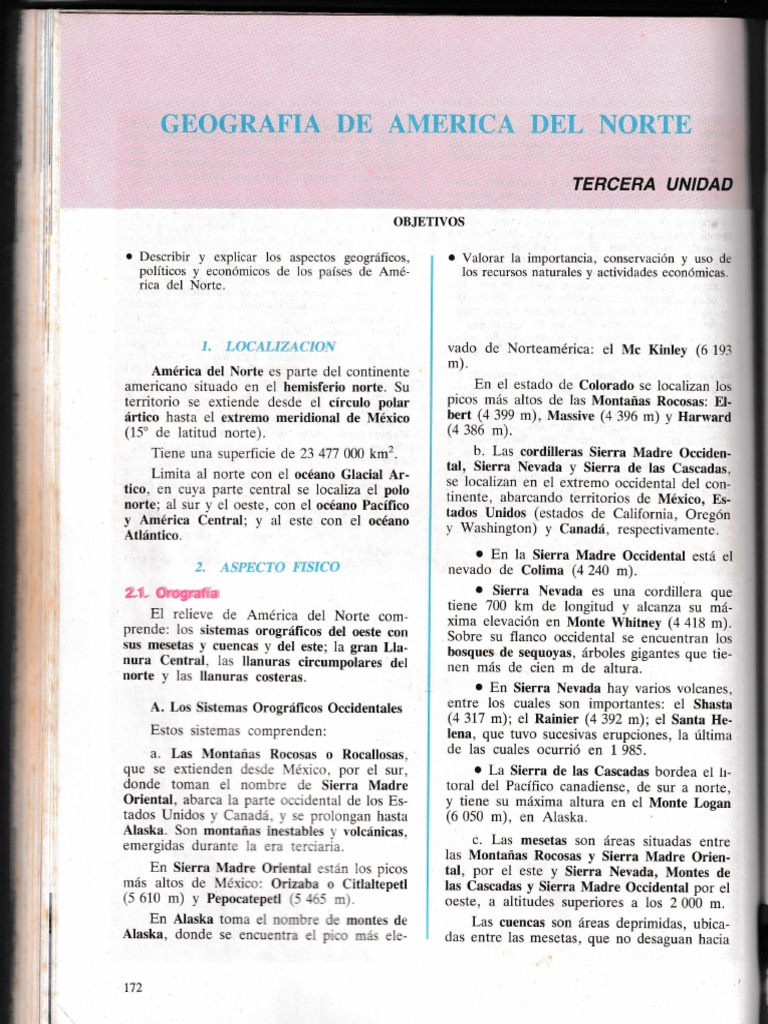 Clima y Geografía de América del Norte | PDF | Clima | Américas