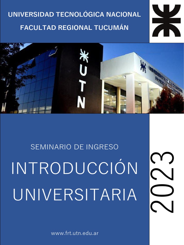 Cuadernillo 2023 Introduccion Universitaria Ing en Sistema | PDF | Aprendizaje | Modificación de ...