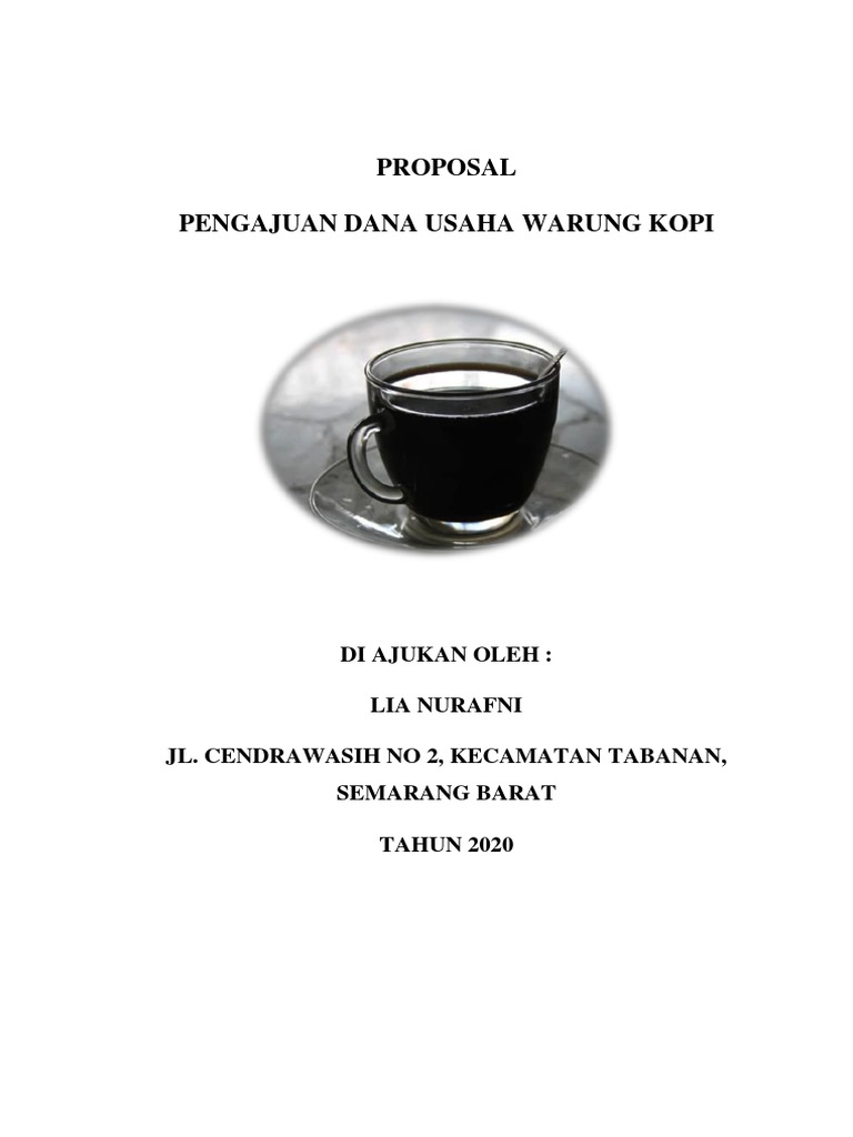 Proposal Pengajuan Dana Usaha Warung Kop | PDF