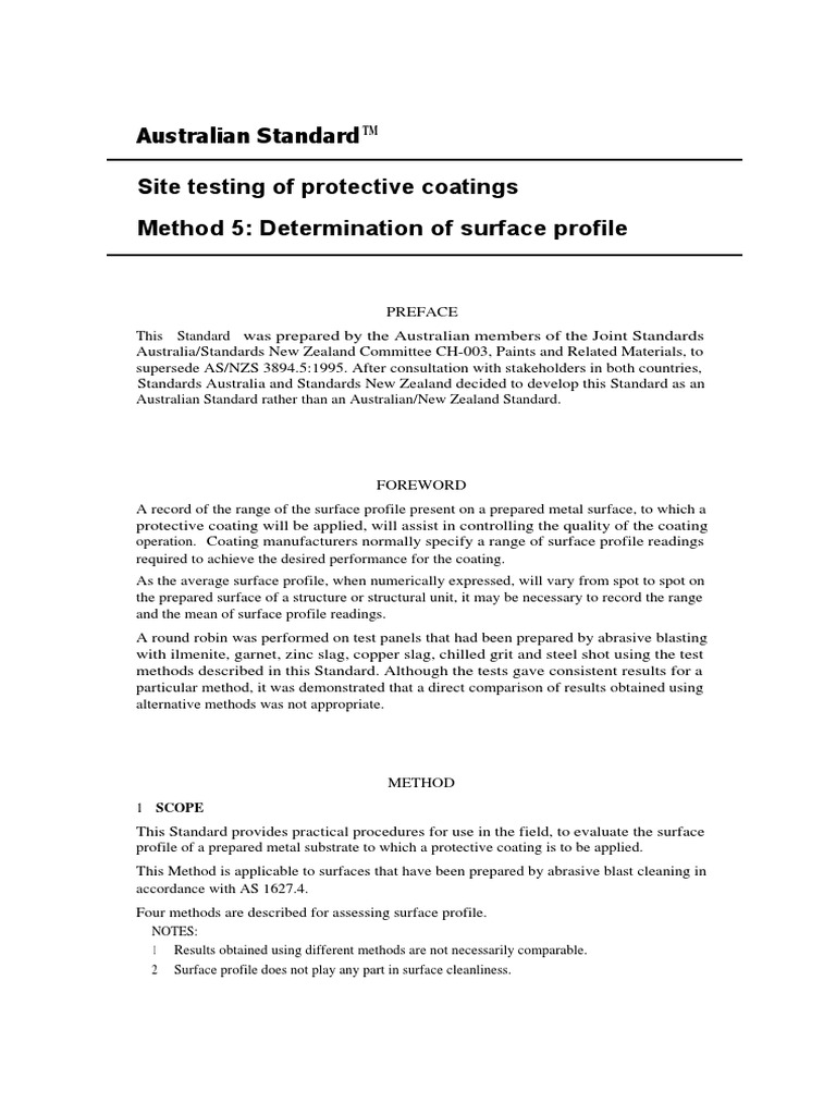 Surface Profile Testing for Coatings | PDF | Abrasive | Wafer (Electronics)