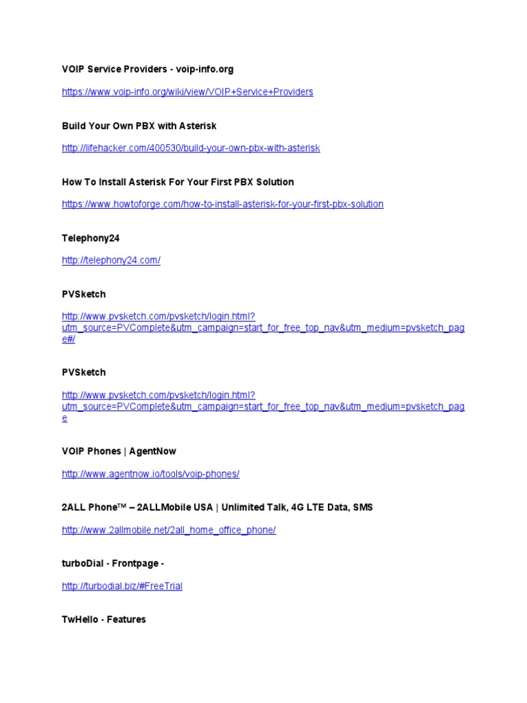 VOIP Service Providers | PDF | Call Centre | Voice Over Ip