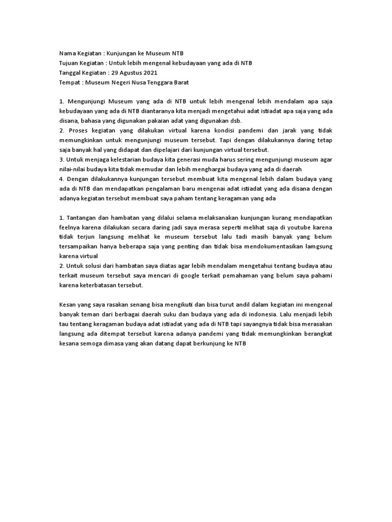 Kunjungan Museum | PDF