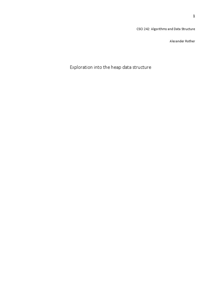 Understanding Heap Data Structures | PDF | Algorithms And Data ...