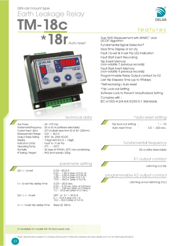 Delab TM 18 | PDF