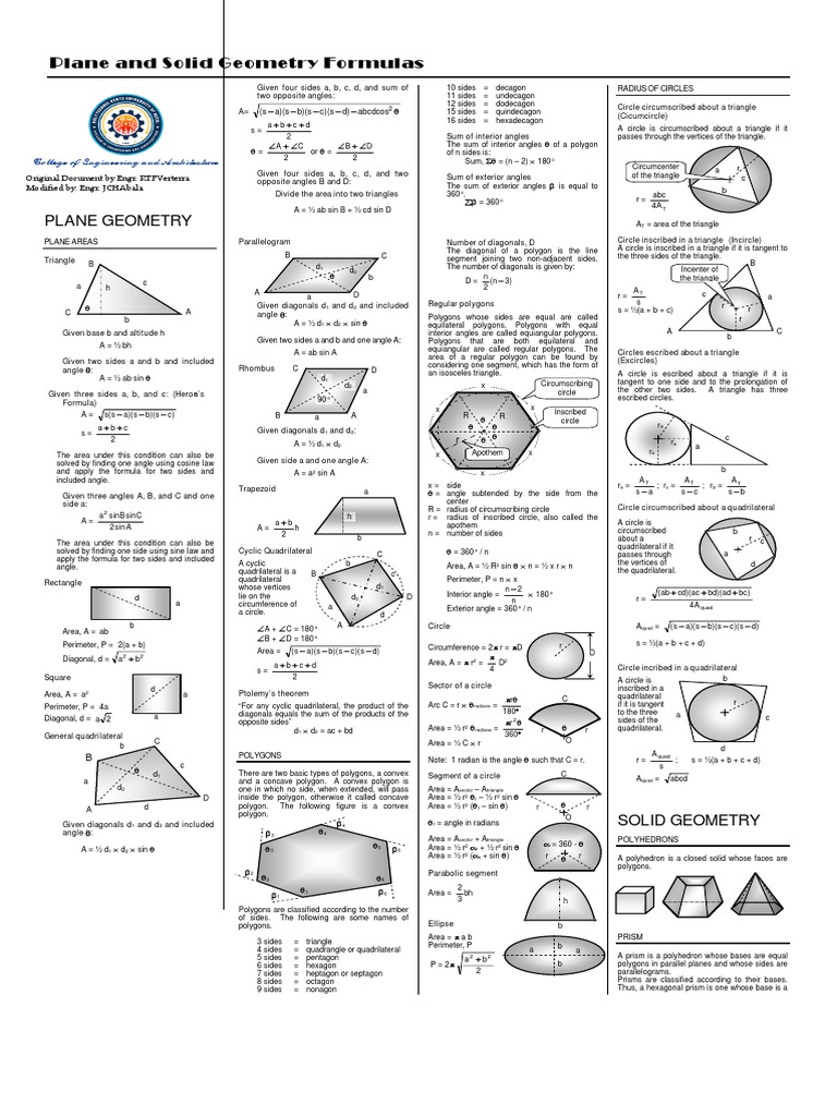 PLANE-AND-SOLID-GEOMETRY | PDF | Triangle | Area