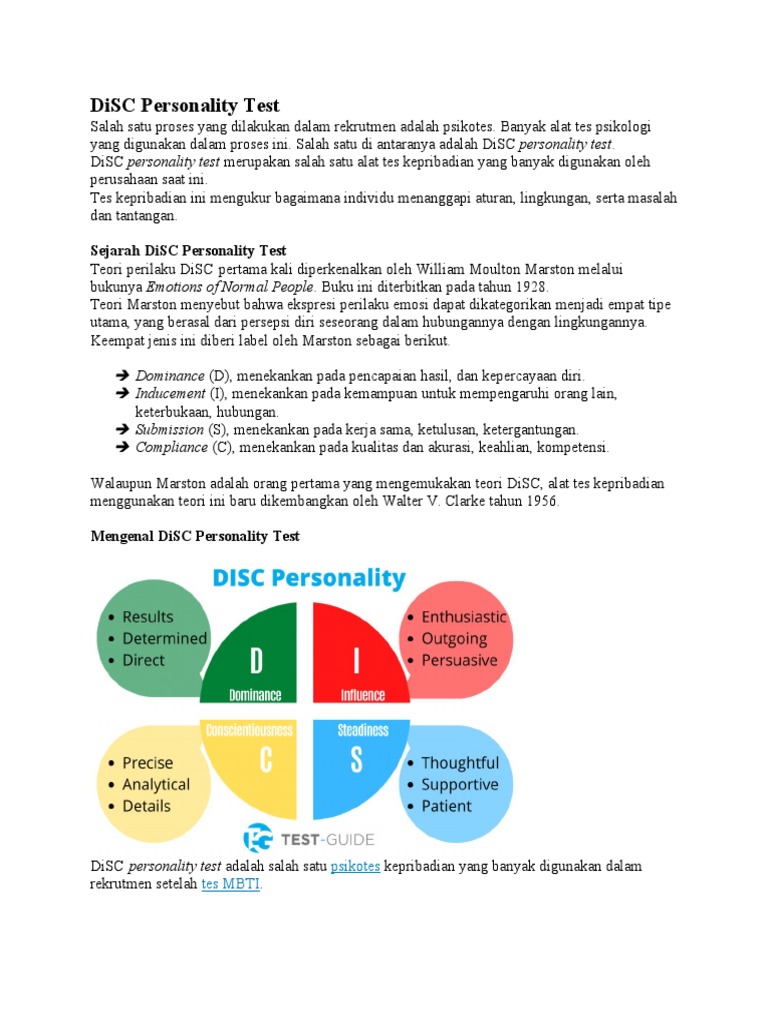 DiSC Personality Test | PDF