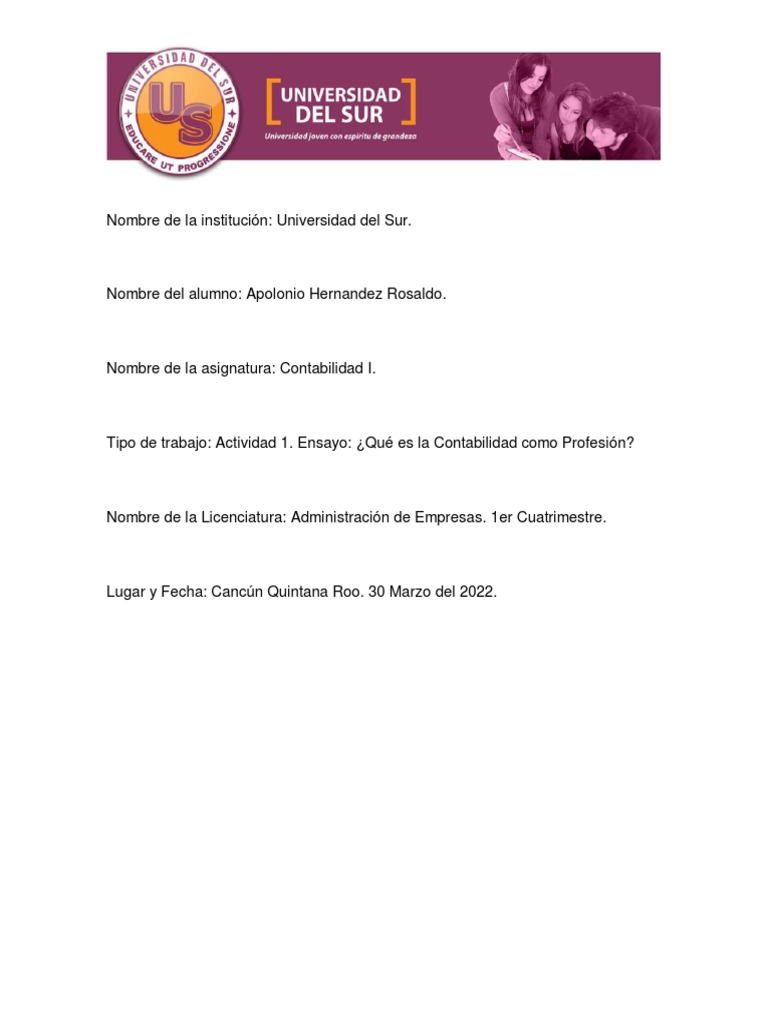 Ensayo Contaduria Publica | PDF | Contador | Contabilidad