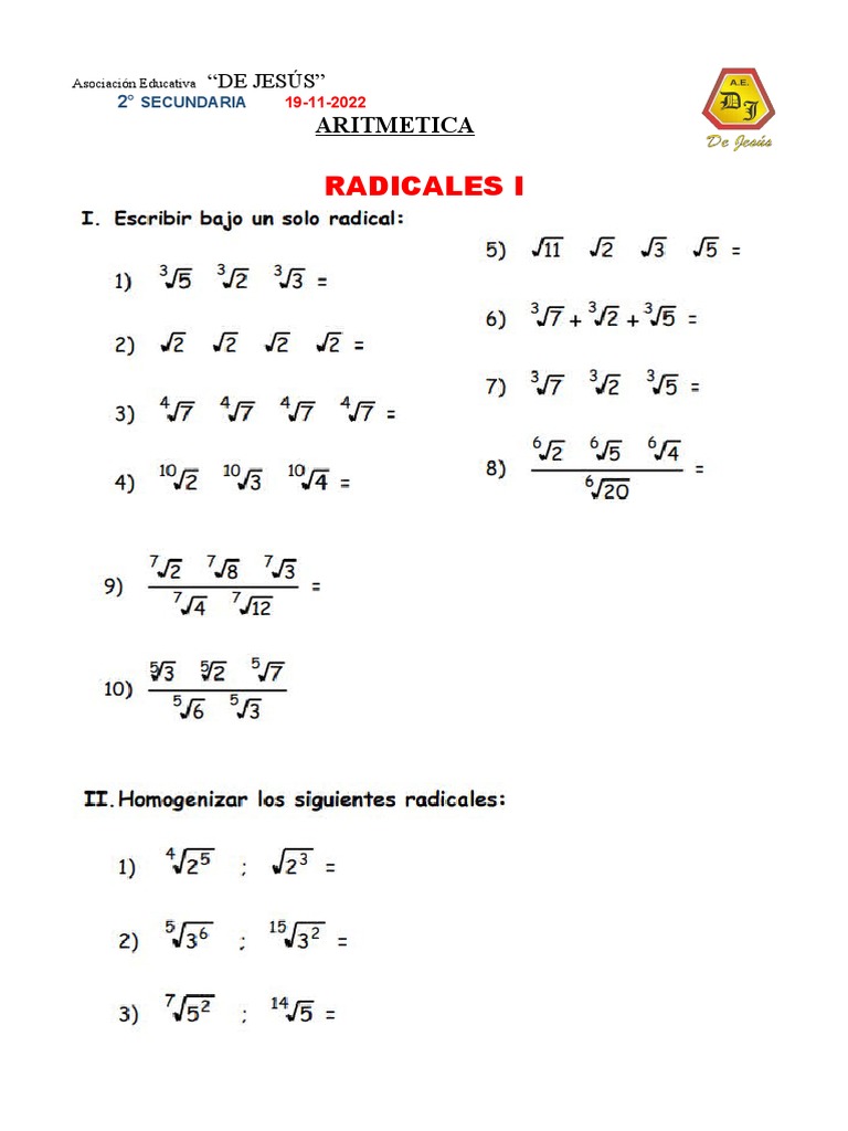 2 Sec 35 I Cubicol Radicales - 2022 - 2 | PDF