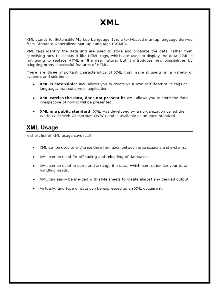 Xml Unit 3 Pdf Xslt Xml 