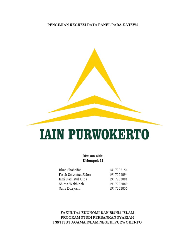 Makalah Materi Kel. 11 Pengujian Regresi Data Panel Pada Eviews | PDF | Teknologi & Rekayasa ...